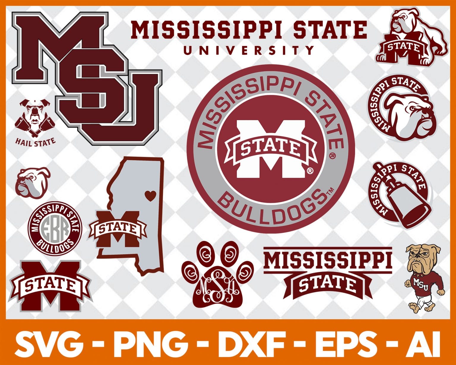 Mississippi State SVG - Mississippi State logo NCAA Football svg ...